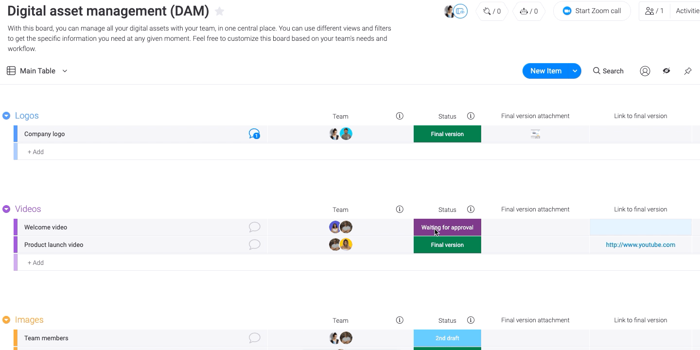 Digital asset management template | monday.com Digital asset management template | monday.com